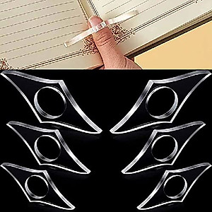 Thumb Ring Page Holder, Acrylic Convenient Bookmarks, Multi-Function Page Holder Thumb Book Support, Transparent Thumb Bookmark(M)