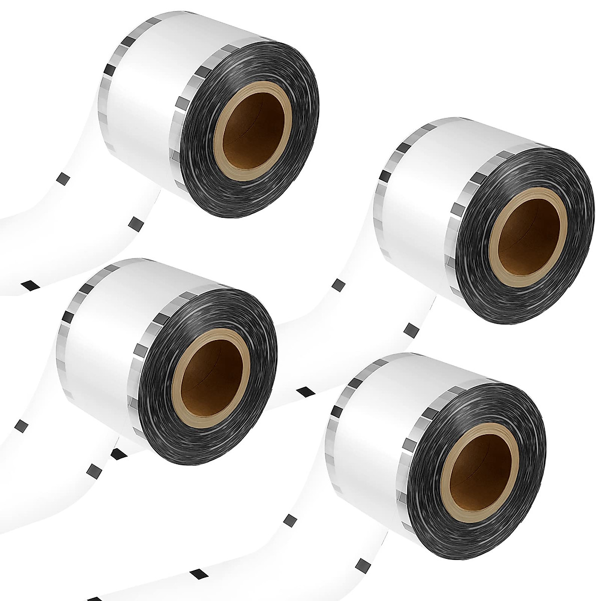 Tessco 4 Rolls Cup Sealing Film Bulk Cup Sealer Film Boba Sealing Film for Cup Sealing Machine 90-105 mm 12800 Cups for 16oz Plastic PP Cups for Boba, Water, Cold Coffee, Juice, Soda(Classic Style)