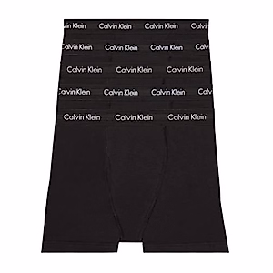 Calvin Klein Men's Cotton Stretch 5-Pack Boxer Brief, 5 Black, M