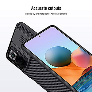 for Xiaomi redmi Note 10 Pro Case, Nillkin CamShield Slim case Protective Cover with Camera Protector Hard PC and TPU Ultra Thin Anti-Scratch Phone Case for Redmi Note 10 pro/Note 10 pro Max (Black)