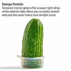 W&P Reusable Produce Savers, Set of 7, Covers Fruits & Vegetables To Keep Fresh, Dishwasher Safe, Avocado & Onion Saver