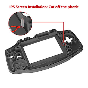 IPS Ready Upgraded eXtremeRate Scarlet Red Soft Touch Replacement Shell Full Housing Cover Buttons for Gameboy Advance GBA – Compatible with Both IPS & Standard LCD –Console & IPS Screen NOT Included
