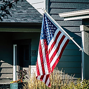 TALITARE Flag Pole for House, 5 FT White Flag Pole Stainless Steel Flagpole Kit for American Flag Without Bracket Residential or Commercial Flag Pole for Outside Garden Yard