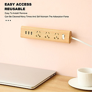 SHIN NANA 16PCS Self-Adhesive Garden Wall Socket Fixer, Desktop Mountable Plug-in Socket Fixer Bracket Stand, Adhesive Punch Free Socket Holder, for Desk, Wall, Paper Towel Box