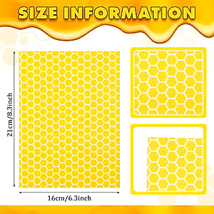 14 Pcs Faux Leather Sheets Summer Fruit Lemon Bee Printed Synthetic Leather Sheet Glitter Faux Leather Fabric Sheet for Earrings Headbands Making, 8.3 x 6.3 Inch(Bee)