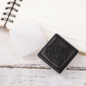Personalized Pet Self-Inking Stamps,Custom Pet Photo Portrait Stamps for Cats Dogs,Rubber,Square,Funny Gift for Animal Lovers