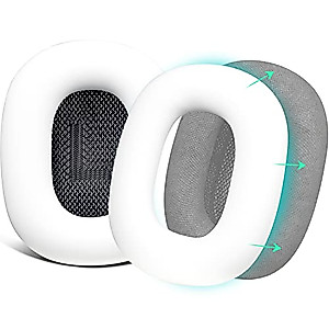 SOULWIT Silicone Ear Pads Cover Protector for AirPods Max Headphones Cushions, Sweatproof, Easily Washable, Rugged Durability - White