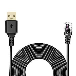 Radar Detector Cable, with USB to RJ11 Plug,for Escort Valentine One Uniden Beltronics Cobra Radar Detector,Replacement Power Cable for Radar Detectors(RJ11-9.84ft)