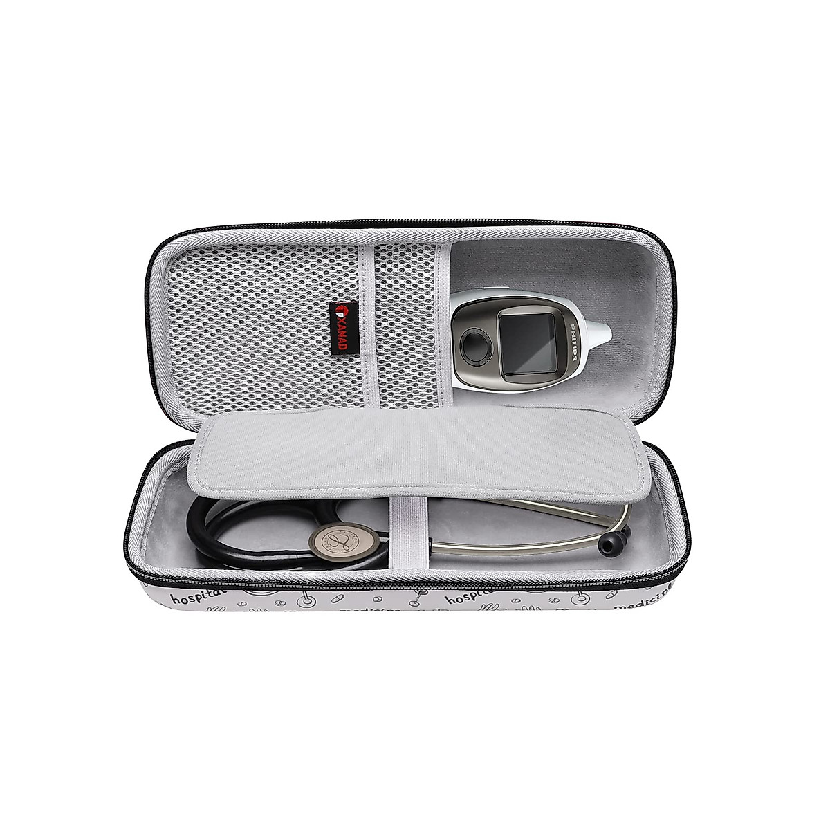 XANAD Stethoscope Case fits 3M Littmann Classic III/Lightweight II S.E. / Cardiology IV Diagnostic/MDF Acoustica Deluxe Stethoscopes and More