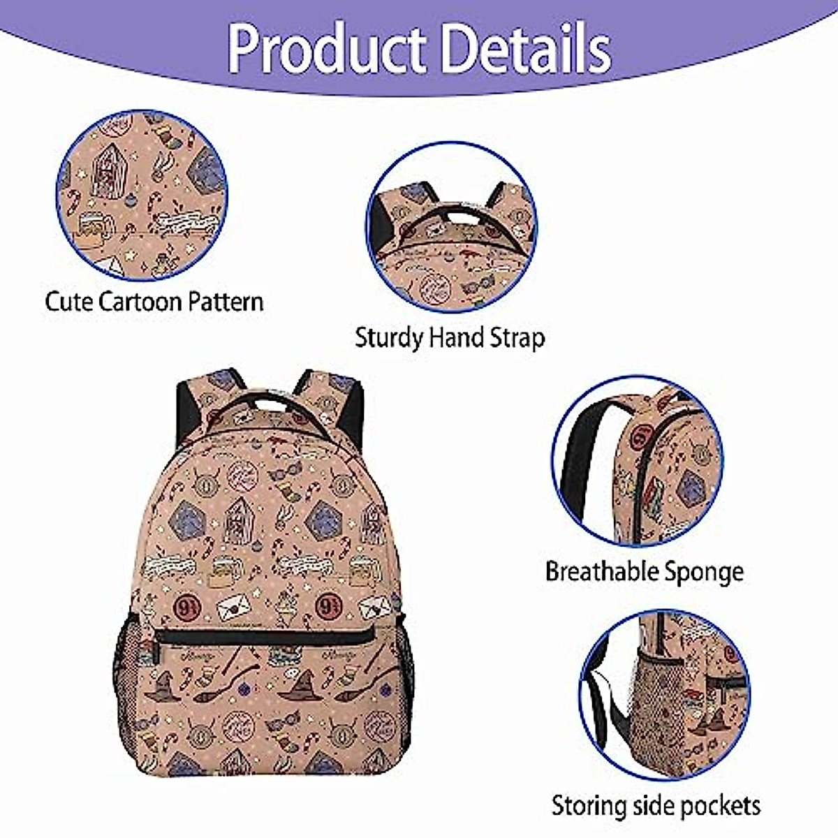 TONYOPT Anime Backpack Cartoon Backpack Movie Fans Travel Backpack Cosplay Daypack Waterproof Shoulder Bags Birthday Gift,Color 1