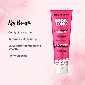 Marc Anthony Strengthening Biotin Shampoo, Grow Long Anti-Frizz, Anti-Breakage & Nourishing Formula For Split Ends - Vitamin E, Caffeine & Ginseng for Dry & Damaged Hair