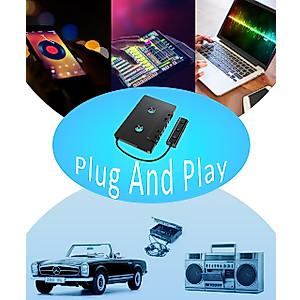 Car Audio Bluetooth Wireless Cassette Receiver, Bluetooth 5.0 Car Audio Stereo Cassette Vehicle Tape Converter Cassette Work While Charging Support TF Card