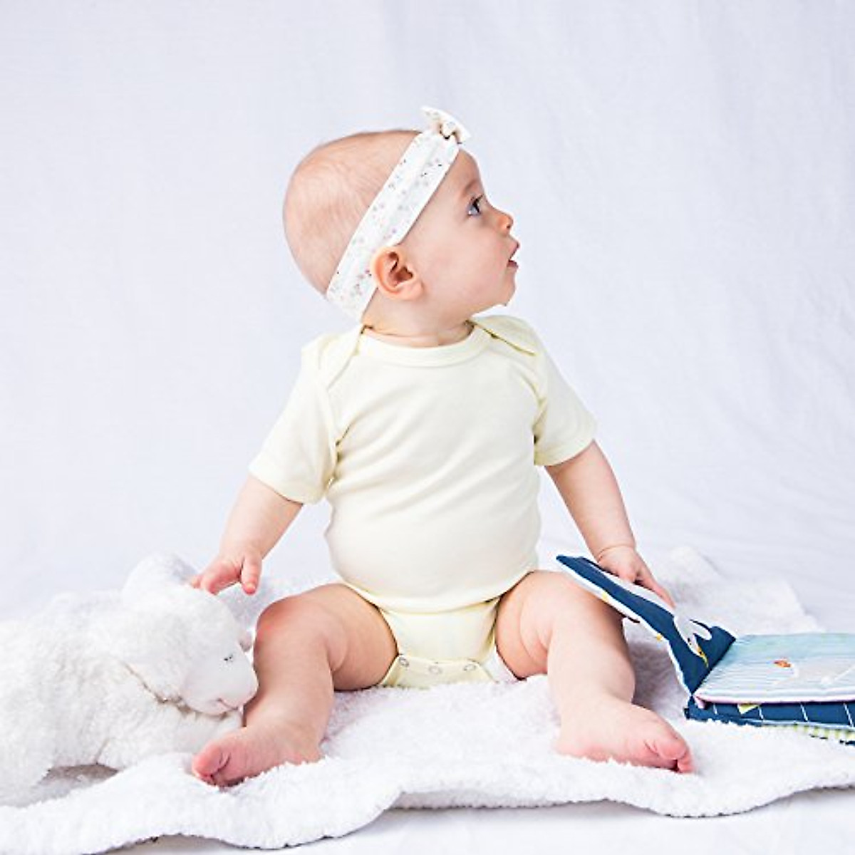 Laughing Giraffe Baby Blank Short Sleeve Unisex Onesie Bodysuit (3-6 Months, Heather Gray)