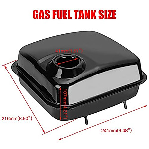 GREHUA Gas Fuel Tank Carburetor Carb Kit for Predator 212cc 196cc 6.5hp GX160 GX200 Coleman CT200U BT200X KT196 Baja Warrior Massimo MB200 Hammerhead 80T Go Kart Engine Mini Bike Performance Parts