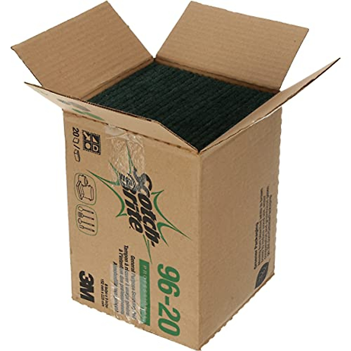 Scotch-Brite Scouring Pad 96-20, 20 Pads, 6” x 9”, General Purpose Cleaning, Food Safe, Non-Rusting