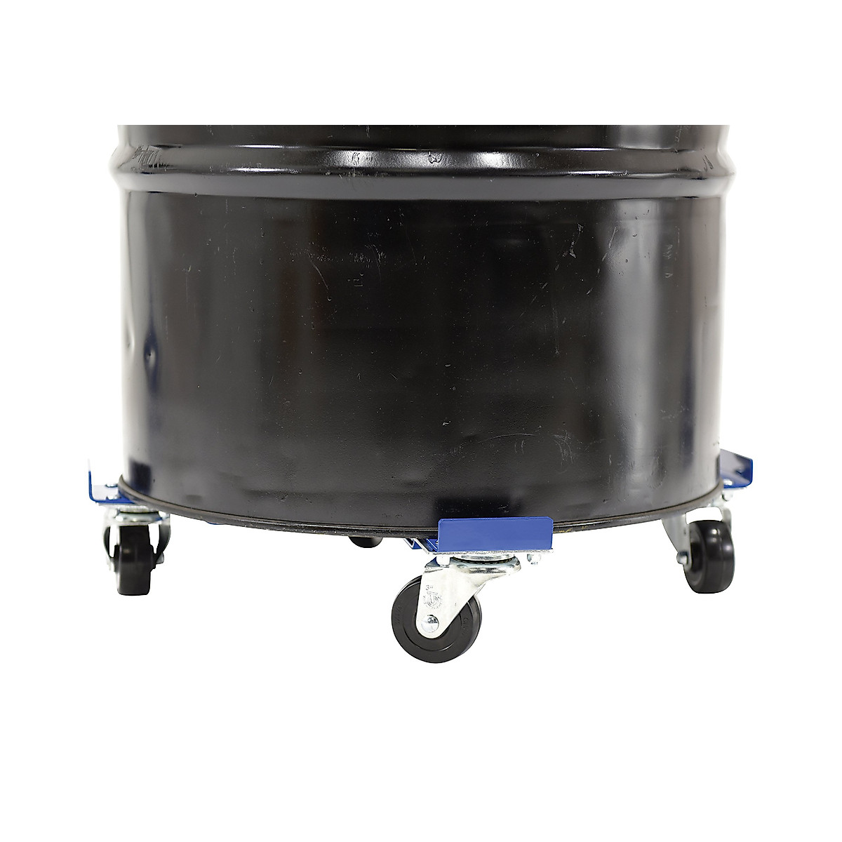Vestil Drum-X-H Steel Mobile Drum Dolly-Adjustable with Hard Rubber Wheels 25-7/8 in. x 25-7/8 in. 5-5/16 in. 1000 Lb. Capacity Blue