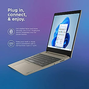 Lenovo Ideapad 3 15.6" FHD (1920 x 1080) Notebook Laptop, Fingerprint Reader, AMD Ryzen 5 5500U up to 2.4 GHz, Hexa Cores, 8GB RAM, 256GB SSD, Bluetooth, HDMI, Win 11, Arctic Grey, EAT Cloth