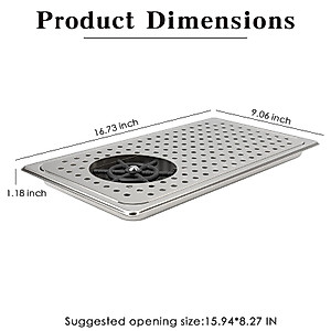 Pitcher Washer, Espresso Washer, Drainage and Drip Tray Stainless Steel Bar Glass Washer is The Sink, and The Cup Spray Washer is The Home Kitchen Hotel Cafe Restaurant (KF27-Silver)