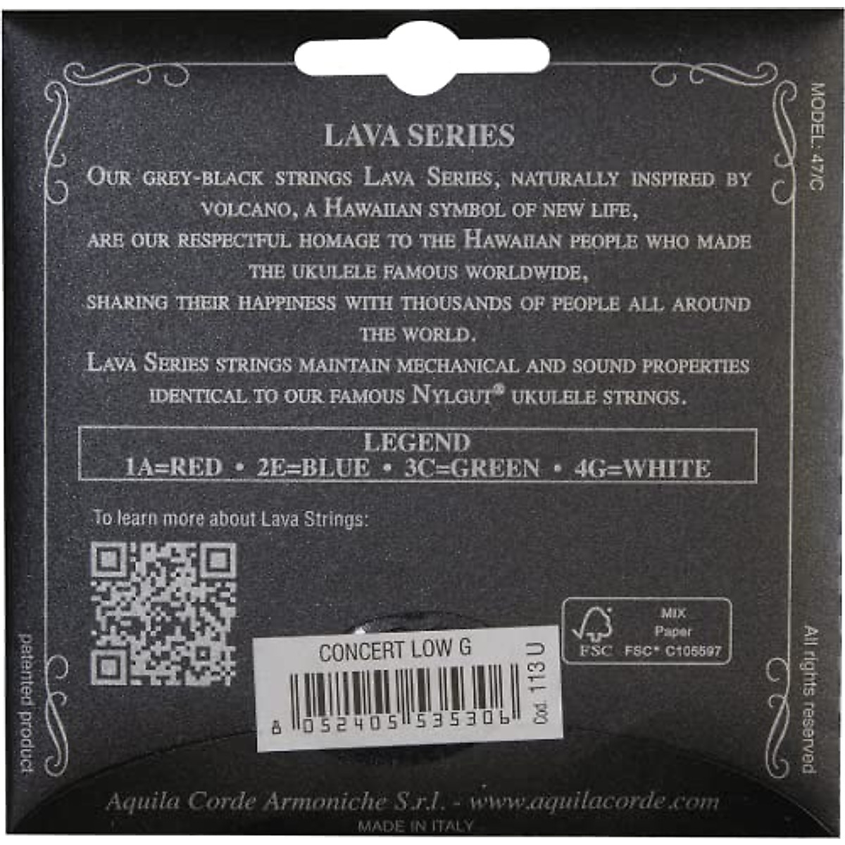 Aquila Concert Ukulele Strings Low G Wound (53530)