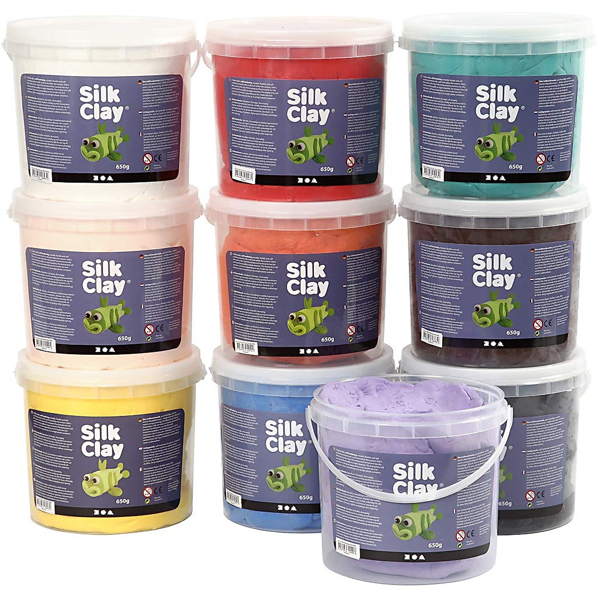Silk Clay, asstd Colors, 10x650 g