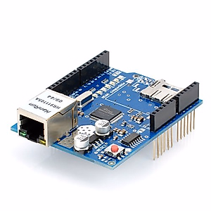 HiLetgo W5100 Ethernet Network Shield W5100 Ethernet Expansion Board with SD Card Slot for Arduino UNO MEGA2560