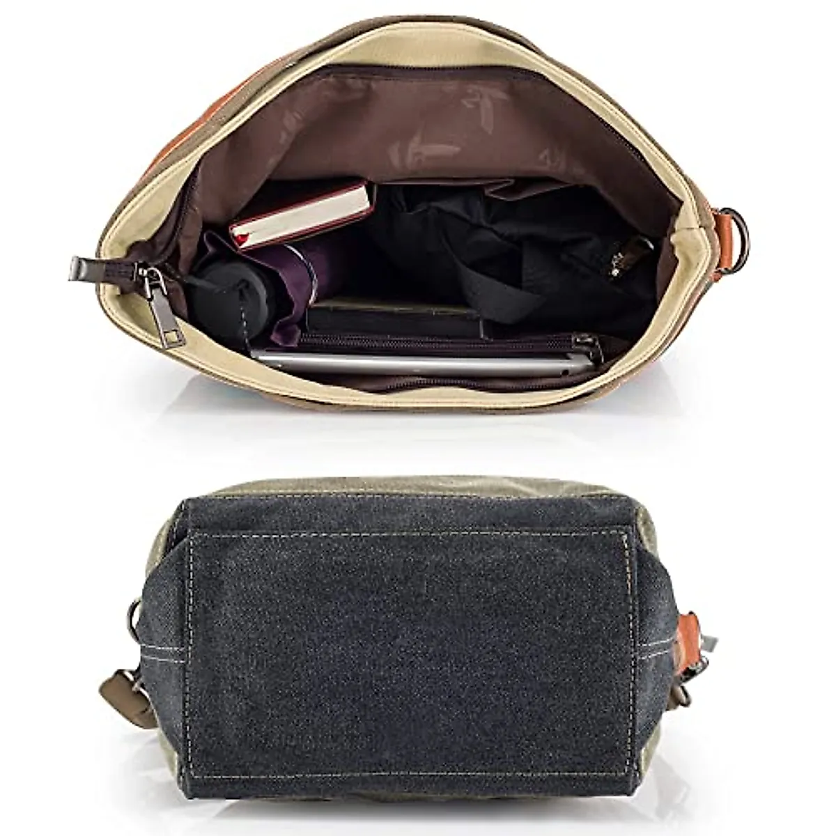 SNUG STAR Canvas Handbag Multi-Color Striped Lattice Cross Body Shoulder Purse Bag Tote-Handbag for Women