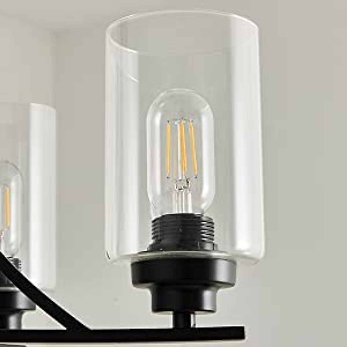 Eietonte Clear Glass Lamp Shade 5.5inch High,3.5inch Diameter,1.65inch Fitter Cylinder Glass Shade Replacement for Chandelier,High Transmittance Lampshade Cover for Floor Lamp Pendant Light 6 Pack