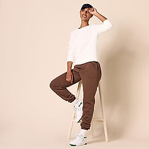 Amazon Essentials Women's French Terry Fleece Crewneck Sweatshirt (Available in Plus Size), White, Medium