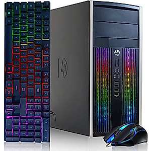 HP Gaming PC Desktop Computer - Intel Quad I7 up to 3.8GHz, 16GB Memory, 256G SSD + 3TB, GeForce GTX 1660 Super GDDR6 6G, RGB Keyboard & Mouse, WiFi & Bluetooth 5.0, Win 10 Pro (Renewed)