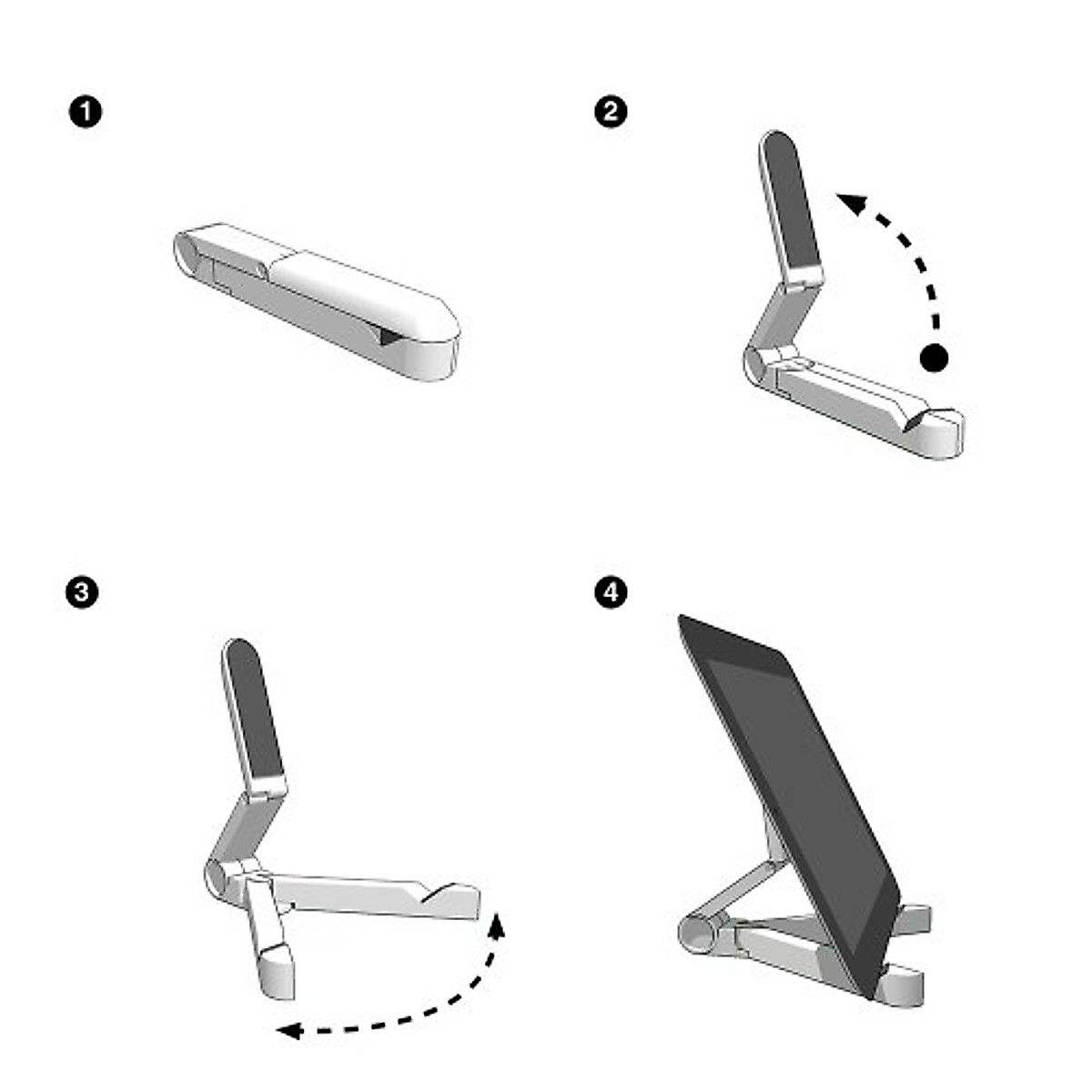 ARKON Mounts Portable Tablet Stand | Adjustable Viewing Angle | For Phones and Tablets | Fits Apple iPad, iPhone, Samsung Galaxy, Note, Switch, and more