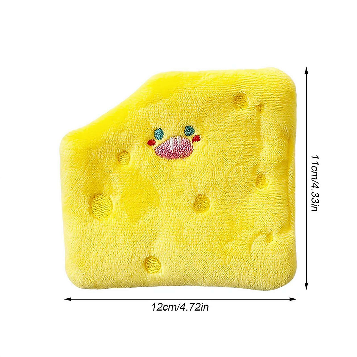 Dog Toy, Squeaky Dog Toys,Dog Puzzle Toys, Puppy Chew Toys,Cheese Shape Food Puzzle Toys for Cats Dogs,Food Themed Squeaker Chew Toy, Great for Puppies & Small, Medium Dogs (Yellow)