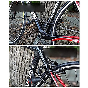 VIGAT Bicycle Lock with Mounting Bracket,Anti-Theft Steel Safety Device for Outdoor Cycling,Cycling Equipment Accessories, 120Cm(Color:Black)