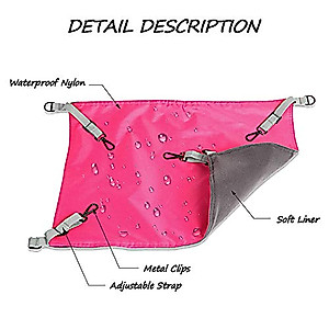 HOMEYA 2PCS Small Animal Guinea-Pig Hanging Hammocks Bed Pet Cage Hammock for Ferret Cat Rat Chinchilla Hamster Cavy Degu Gerbil Rabbit Playing Cozy Activity Fun Toy