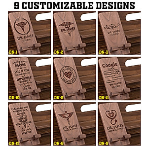 Phone Docking Station For Doctor - Handmade Unique Nightstand Organizer For Nurse - Personalized Gift Ideas for Grandpa, Dad, Dentist, Dental, Medical, Physician on Fathers Day, Birthday, Anniversary