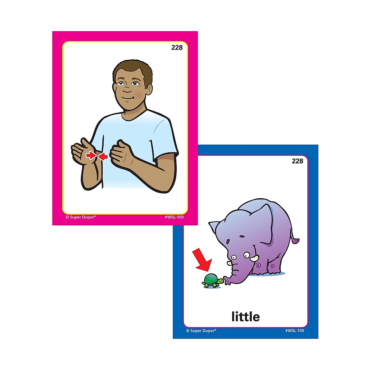 Super Duper Publications| 400 American Sign Language (ASL) Flash Cards Fun Deck | Educational Learning Resource for Children