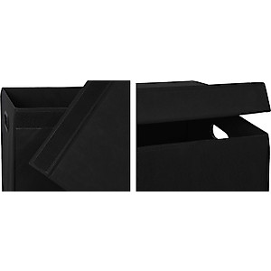 SimpleHouseware Double Laundry Hamper with Lid and Removable Laundry Bags, Black