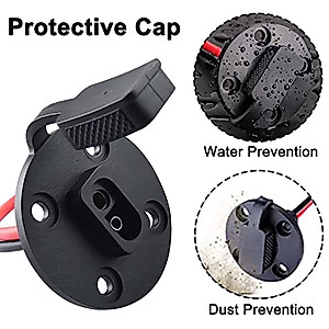 Leehitech SAE Power Socket Sidewall Port Connector Harness, 12AWG 1FT SAE Quick Disconnect Panel Mount Cable for RV Solar Battery 3-Pack