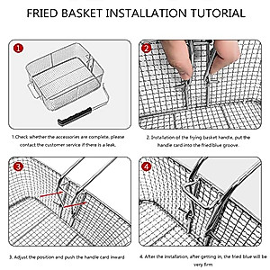 Commercial Deep Fryer,Large Capacity Commercial Countertop Gas Fryer,Two Tank Outdoor Countertop Fryers for Restaurant Home Fries Chip,Double Cylinder