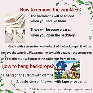 jushengyuan Sonic Hedgehog Photography Backdrop Newborn Baby Shower Palm Mountain Scenery Photo Background Baby Children Happy 1st Birthday Banner Decorations Party Supplies Vinyl 5x3ft