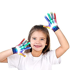 HITOP LED Gloves,Light Up Gloves Cool Fun Toys for 5-12 Year Old Boys Girls Christmas Stocking Stuffers for Kids Teens Men
