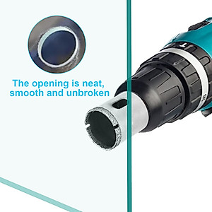 12 Pcs Diamond Drill Bits for Ceramic, Diamond Hole Saw Drill Bit Set Kit, Premium Glass Drill Bit for Bottles, Pots, Marble, Granite Stone, Tile Cutting 0.16 Inch - 1.18 Inch（4 mm - 30 mm）YLYL