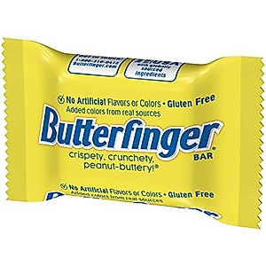 Butterfinger Chocolate-y Halloween Candy Bars, Bulk Individually Wrapped Candies for Trick or Treat Bags, 25 lb