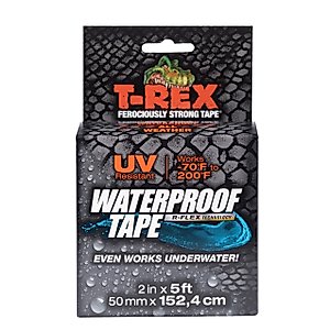 T-REX 285988 Waterproof Tape, 2-Inch x 5 ft, 3-Inch Core, Black