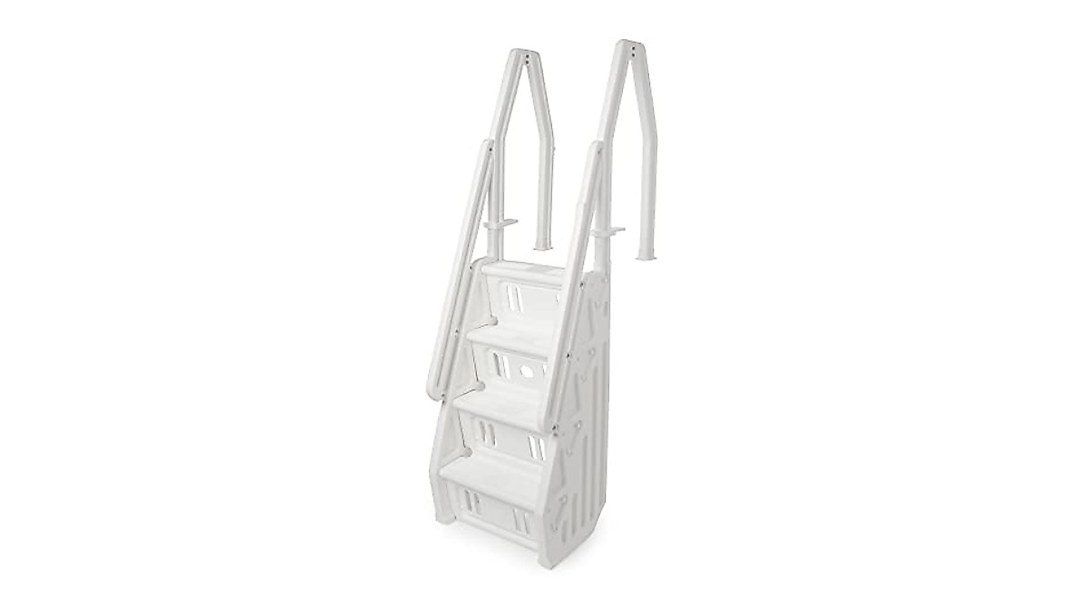 Vinyl Works Deluxe Adjustable Above Ground Pool Ladder