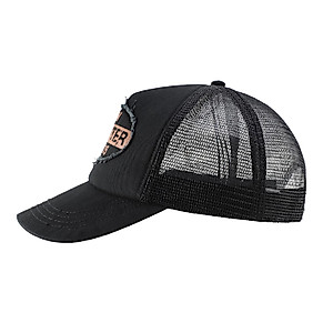 Home Prefer Men's Vintage Mesh Trucker Hat Outdoor Sport Summer Baseball Cap (Black New)