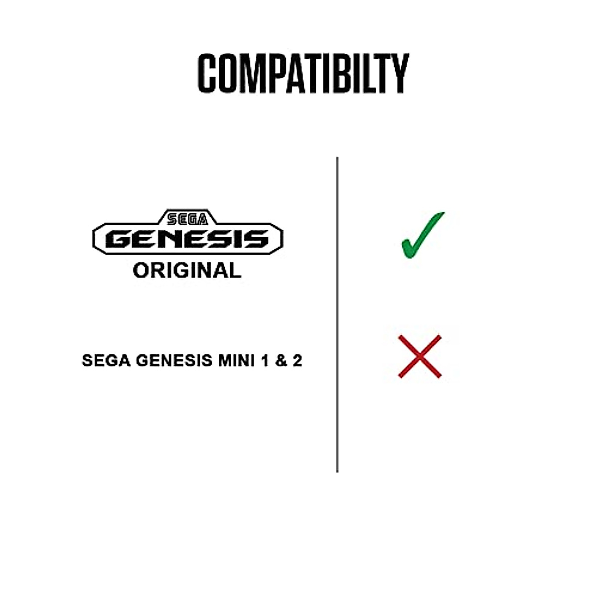 Retro-Bit Official Sega Genesis Controller 6-Button Arcade Pad for Sega Genesis - Original Port (Black)