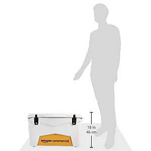 AmazonCommercial Rotomolded Cooler, 60 Qt., White
