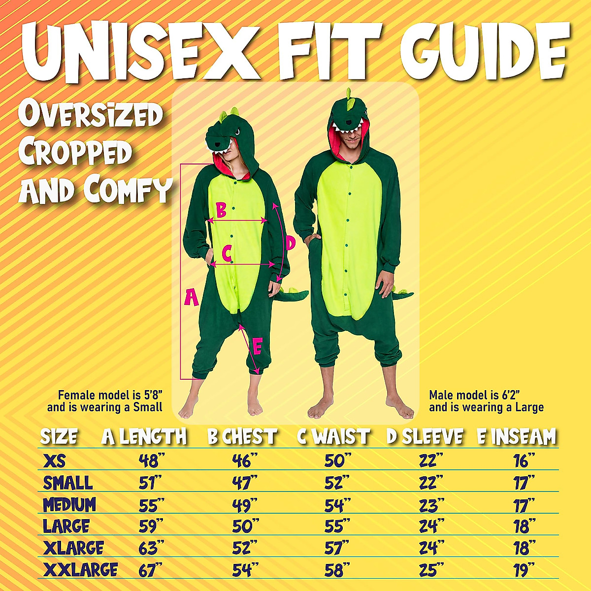 Funziez! Dinosaur Costume - Trex Cosplay - Reptile One Piece Pajama (Green Dinosaur, XL)