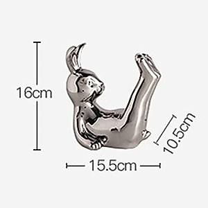 MagiDeal Creative Rabbit Statue Wine Rack, Wine Bottle Holder, Tabletop Bunny Sculpture for Countertop Bar Kitchen Home Decoration Gift, StyleC