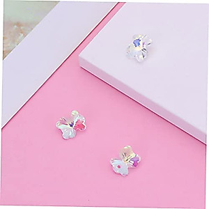 EXCEART 84 Pcs Eyeglass Kit Clear Beads Charm Necklace Glass Teardrop Glass Loose Beads Jewelry Making Pendants Acrylic Beads Satellite Drill Set Crystal Aurora Teardrop Earrings